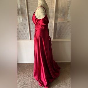 TVUYET | Dresses | New Womens Elegant Red Soft Satin Promformal Evening ...